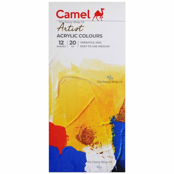 Camel Camlin Kokuyo Artists Acrylic 20ml Paint Tubes 12 Colours Shades ...
