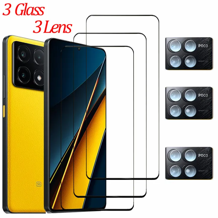 Pelicula, Front Tempered Glass For Xiaomi Poco X7 X6 Pro 5G Screen ...