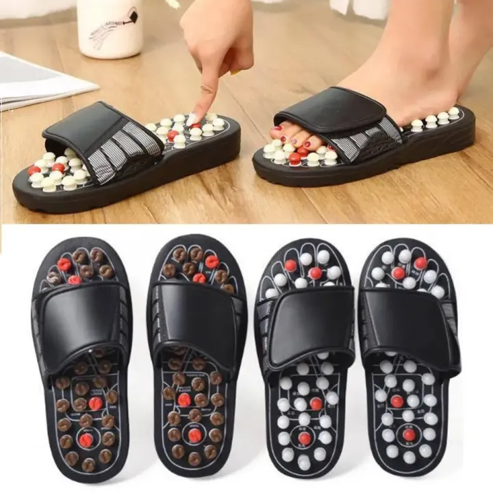 Unisex Foot Acupoint Activating Massage Anti-slip Slippers Acupressure ...