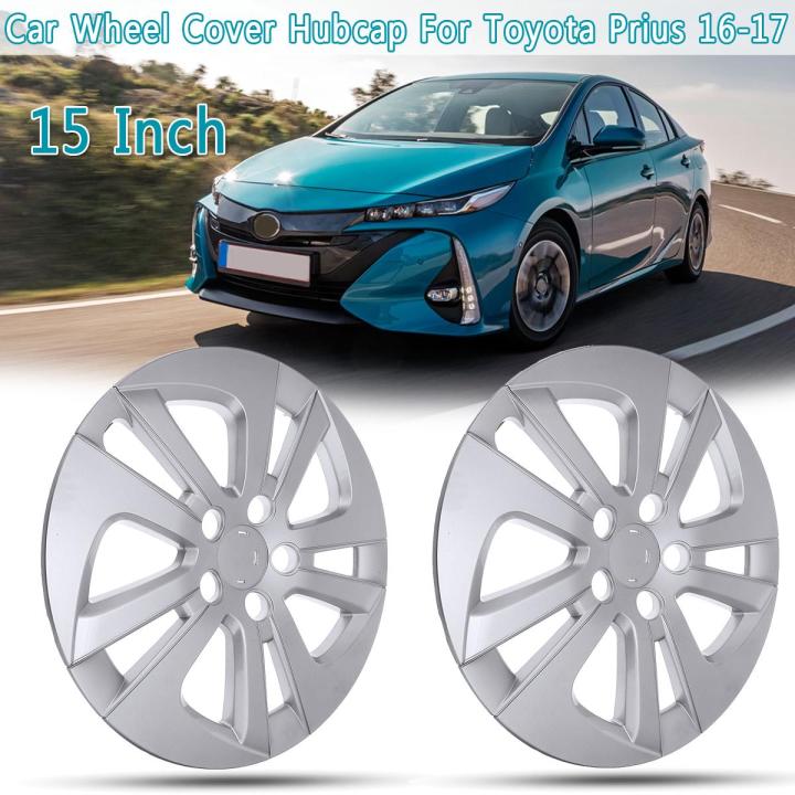 Pair 15'' Silver Car Wheel Cover Hubcap For Toyota Prius 2016-2017 ...
