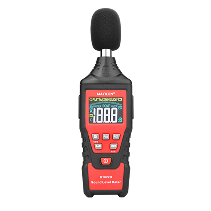 MAYILON HT622B Digital 30DB-130DB LCD Display Voice Tester Noise Sound ...