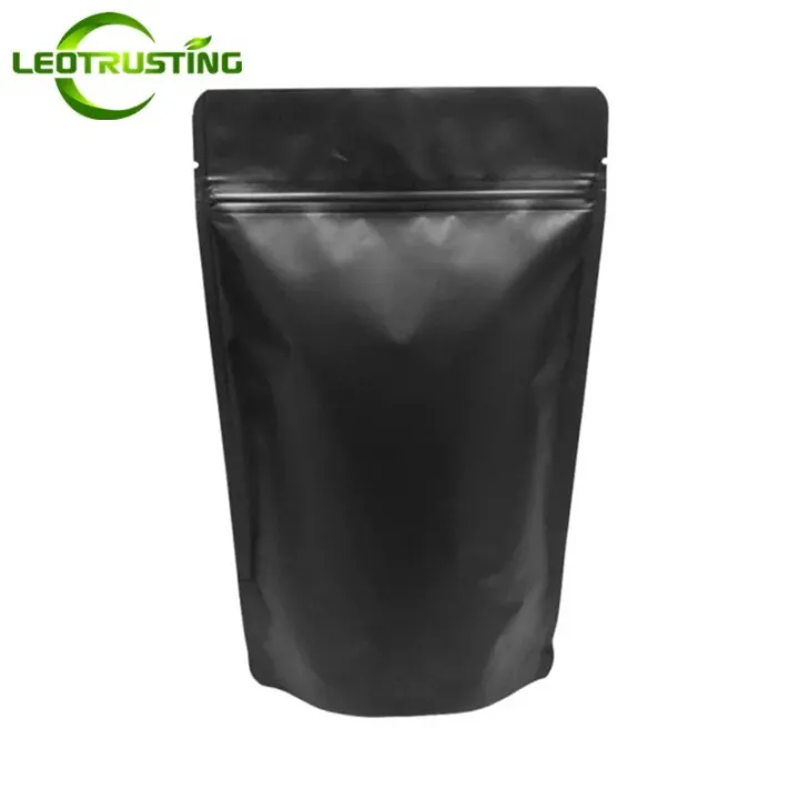 zip lock bags 50pcs Stand up Matte Black Aluminum F Zip Lock Bag ...
