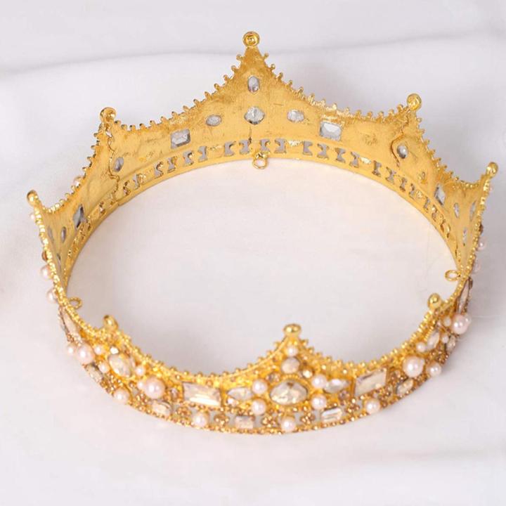 King Crown for Men Crown Royal Costume Accessory Prom Tiara Baroque ...