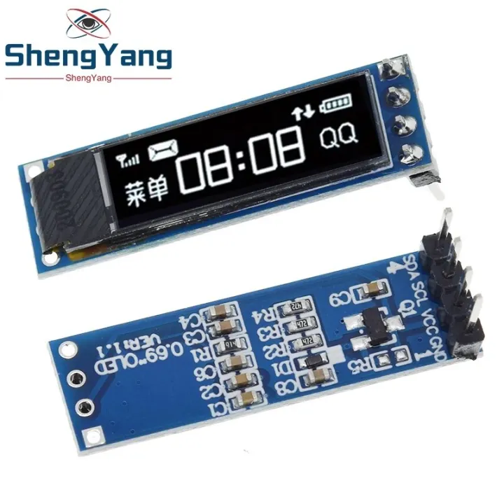 0.69 inch 96x16 OLED Display Module White Display 0.69" SSD1306 LCD Screen Control Board For ...