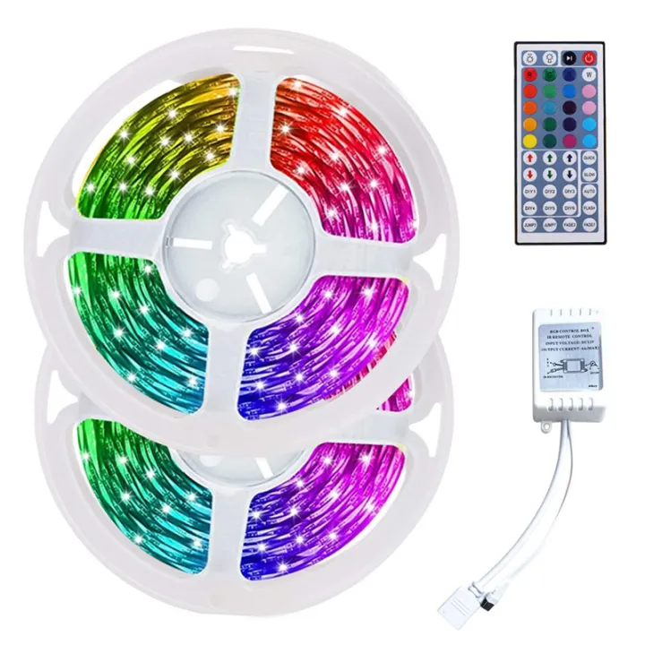 10M RGB Light Strip 3528 600LED Flexible LED Strip Light with 44 Key ...