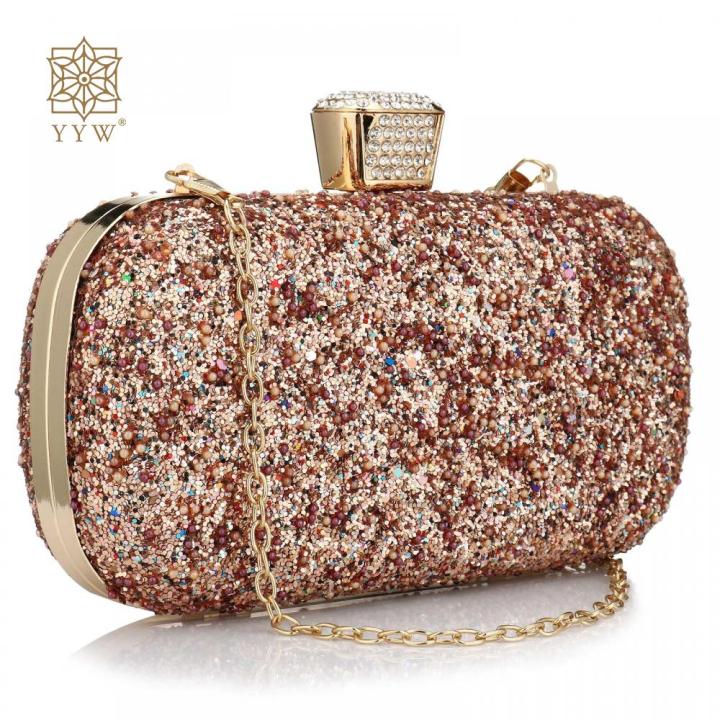 Glitter Beading Designer Pochette Femme Clutch Cocktail Party Prom Hand ...