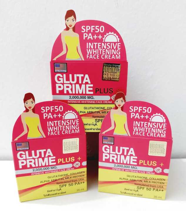 Gluta Prime Plus Face Cream 35ml SPF50+ For Women with Natural ...