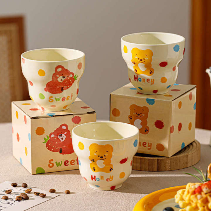 Cartoon Bear Ceramic Household High Temperature Resistant Mug Handheld ...