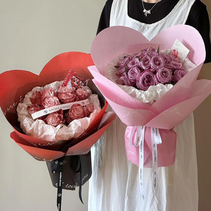 15pcs Pack Heart-Shaped Wrapping Paper Love Design Waterproof DIY ...