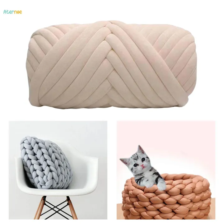 Cotton Polyester Chunky Yarn Tube Giant Yarn Arm Knitting Yarn Knitting ...