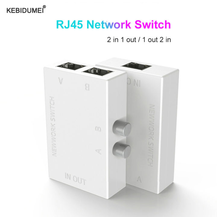 RJ45 Network Switch 2 Port LAN Ethernet Network Box Switcher RJ45 ...