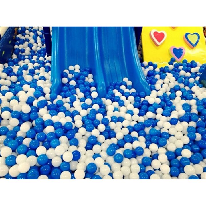 [YMX2] 10pcs White Blue Ball Soft Plastic Ocean Ball Funny Baby Toy TKB ...