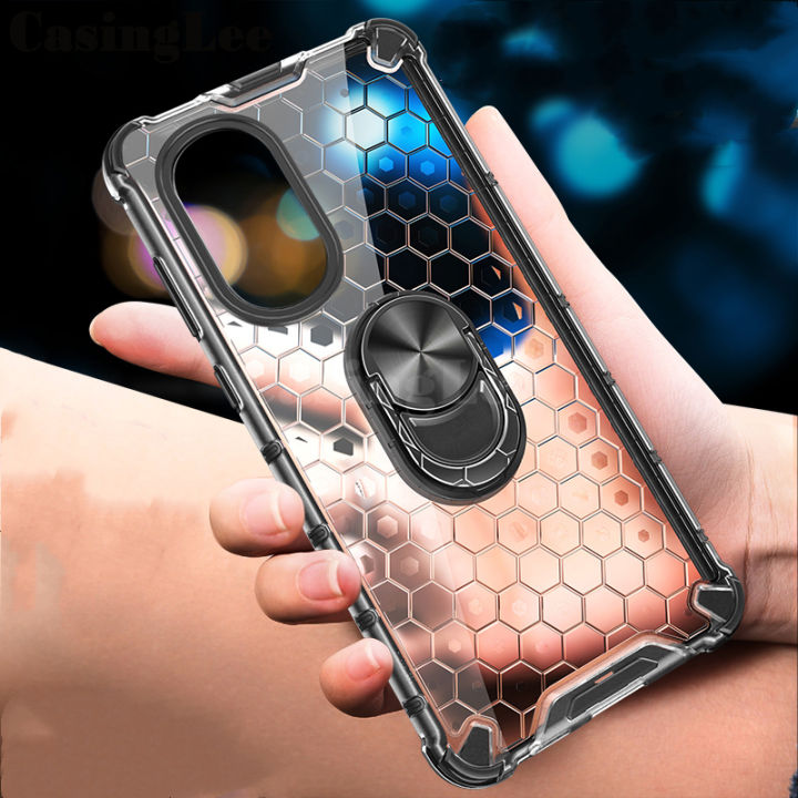 Honeycomb Design For Honor X7B Case Clear Rugged Silicone Armor ...