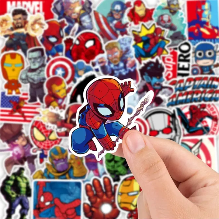 NEW 10/30/50/100pcs Disney Cartoon Superhero Spider Man Stickers Anime ...