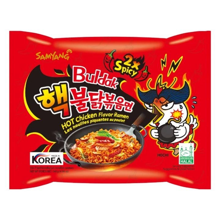 SAMYANG BULDAK 2X SPICY CHICKEN RAMEN PACKET (140gm) . KOREAN RAMEN ...