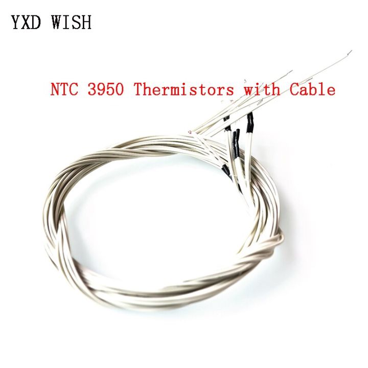 5pcs 100K Ohm NTC 3950 Thermistor Sensor with 1m Wire Temperature ...