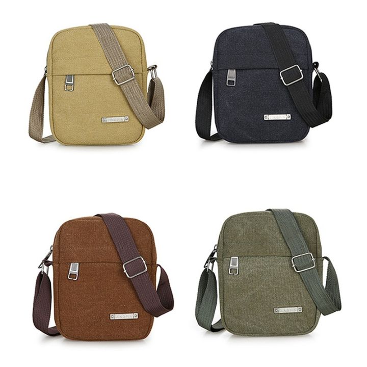 【HOT】 Men's Fashion Canvas Small Bag Casual Men Mini Handbags Male ...
