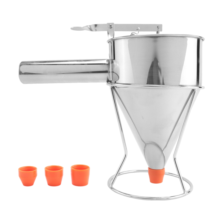 BRADOO Pancake Batter Dispenser, Multi- Stainless Steel Funnel Cake ...