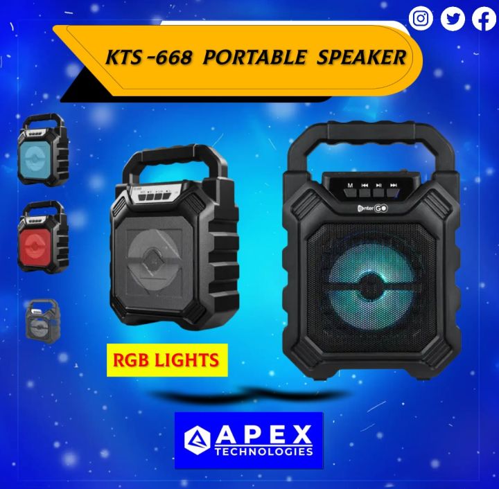 Bluetooth wireless speaker rechargeable KTS-668 Big Bass Sound Speaker ...