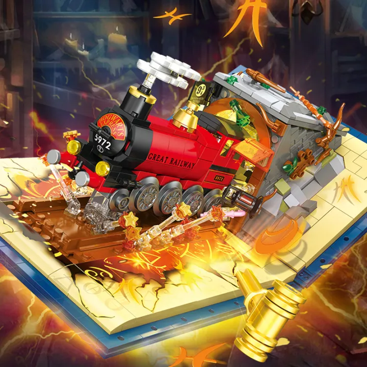Maoxia New Classic Movie Harry Potter Magic Train Book MOC Building ...