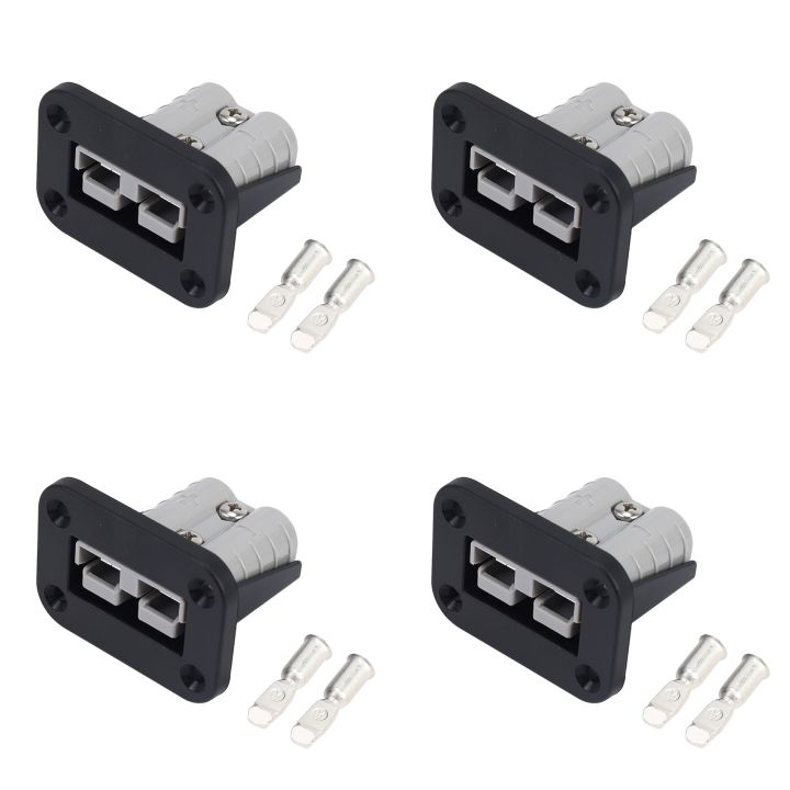 4X Flush Mount 50 Amp Anderson Plug Mounting Bracket Panel Cover for ...