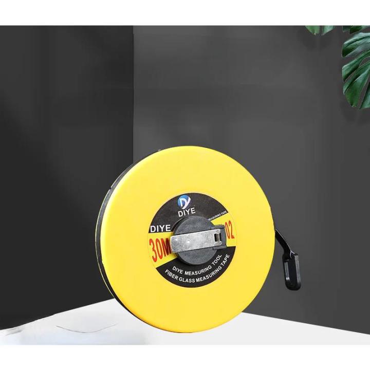 100M Linen Fiber Tape Measure Engineering Grade Measuring Tool Ruler ...