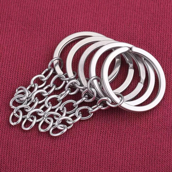 10-150pcs /lot Key Chains Stainless steel Alloy Circle DIY 24mm Key ...