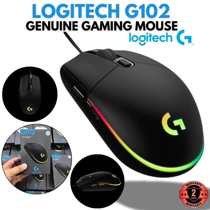 Logitech G102 Lightsync Wired Gaming Mouse , 8K DPI Tracking , G-HUB ...