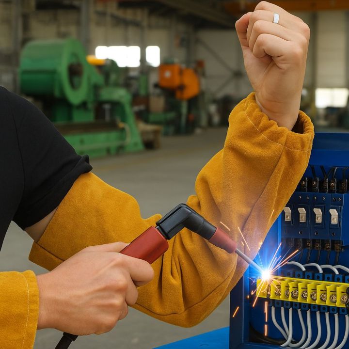Breathable Welding Arm Guards High Heat Resistance Abrasion Resistant ...