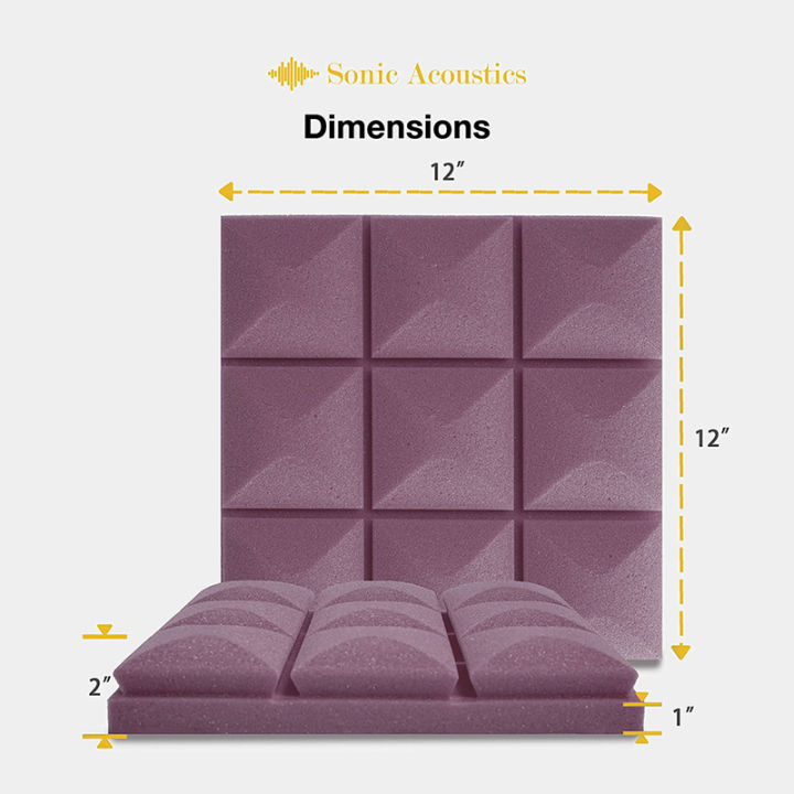 Studio Acoustic Soundproofing Foam Panels 6/12/24 Pcs Wall Insulation ...