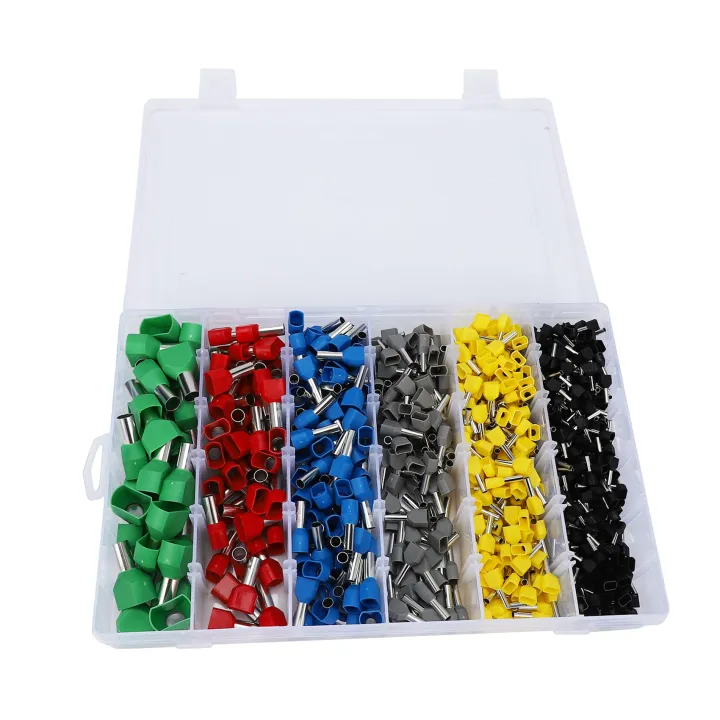 1560Pcs Dual Bootlace Ferrule Teminator Kit Electrical Crimp Dual Entry ...