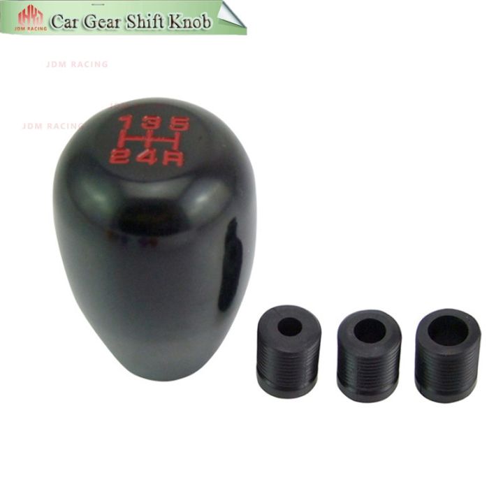 【black】 Universal Aluminium Racing MT 5 Car Gear Knob Manual Replacement Gear Shifter Knob Shift ...