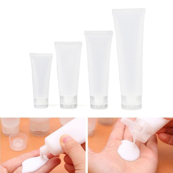 Empty Portable Tubes Squeeze Cosmetic Containers Cream Plastic Bottles ...