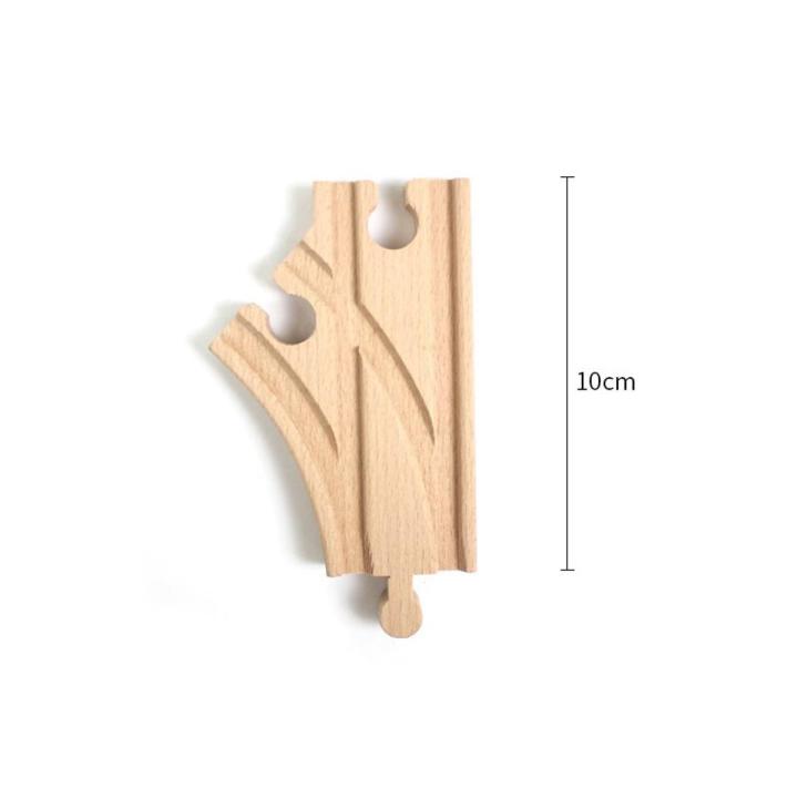 Children Wooden Train Rail Track Toy Kids DIY Beech Track Accessories ...