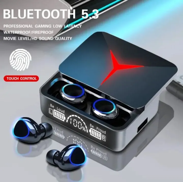 M90 / M19 / M10 / F9 Digital Wireless Earbuds Full Set with Box ...