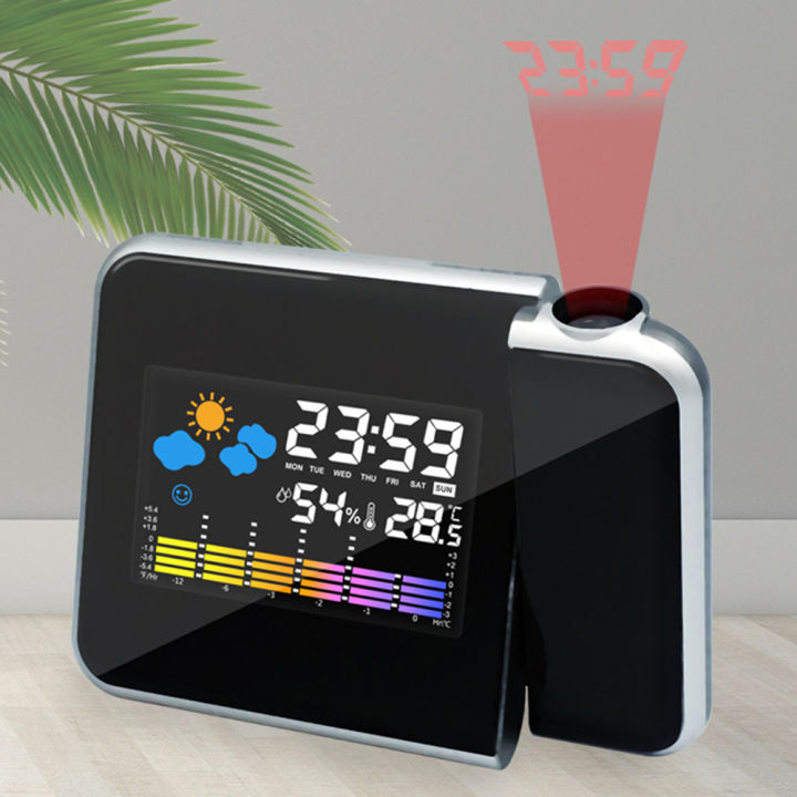 Smart Alarm Clock with Night Backlight Digital LED Projector Adjustable ...
