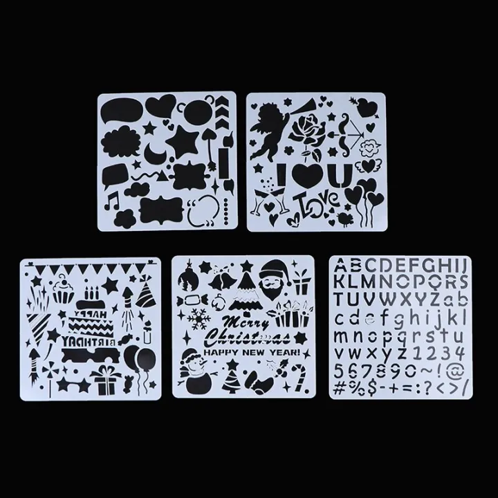 5Pcs Children DIY Cutout Painting Template Hand Account Album Theme ...