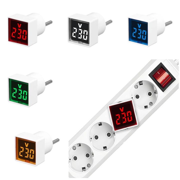 Portable LED Square Voltmeter 220V/230V Digital Voltage Measurement ...