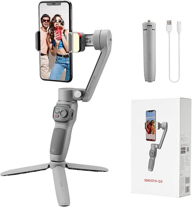 Zhiyun Smooth Q3 Combo Handheld 3-Axis Smartphone Gimbal Stabilizer With Grip Tripod | Daraz.lk