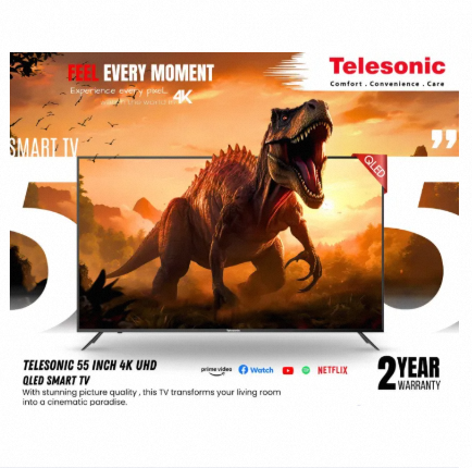 Telesonic 55" QLED Smart Tv TL-5518UHD | 3 Years Warranty | Daraz.lk