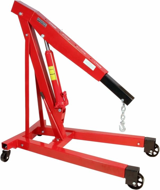 Folding Hydraulic Engine Hoist 2 Ton Cherry Picker Shop Crane Hoist ...