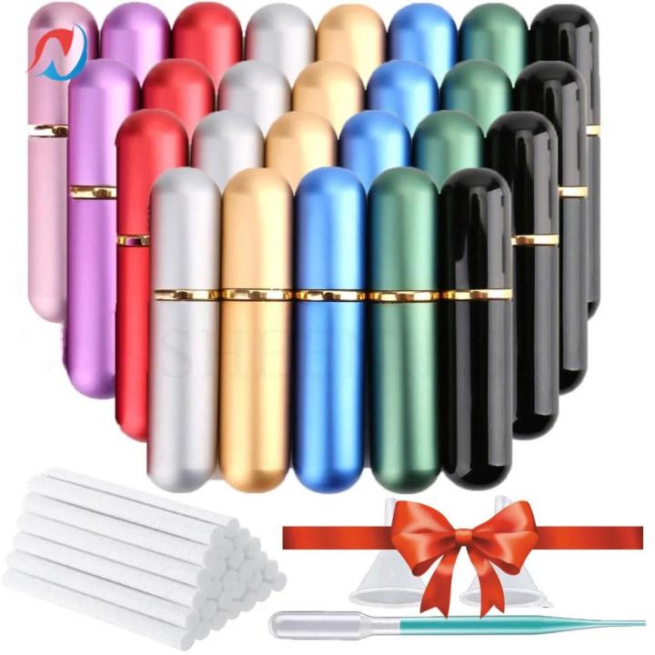 Sheenirs 10-50sets Empty Colorful Metal Nasal Inhalers for Essential ...