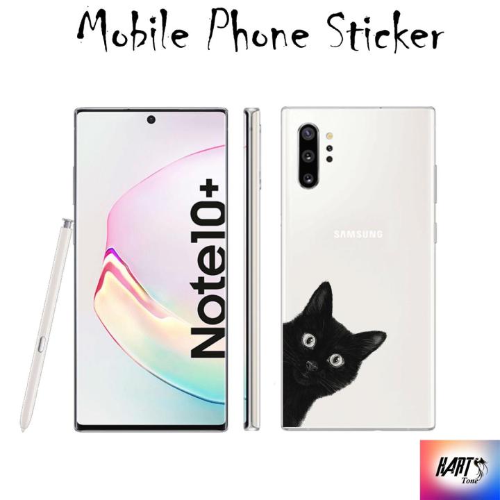 Cat Design Mobile Phone Decal Sticker (Suitable For Light Color Phones ...