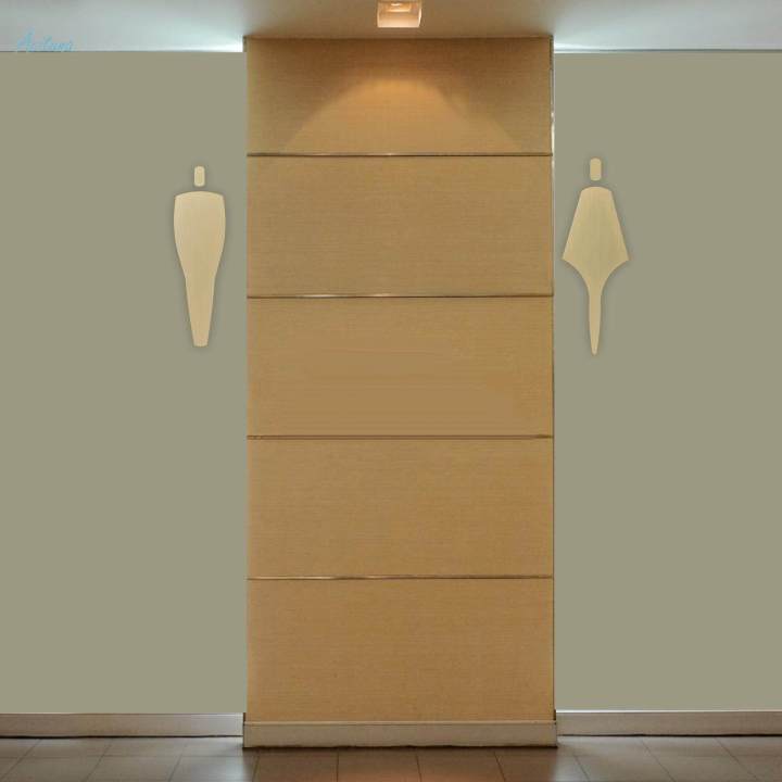 Men and Women Restroom Signage Universal Toilet Signboard ...