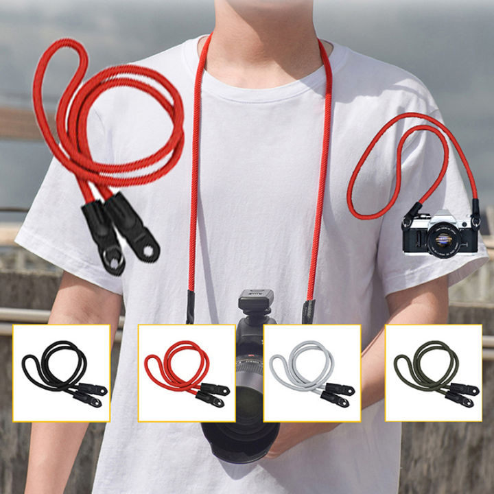 Camera Strap Vintage Climbing Rope Camera Neck Shoulder Strap Soft Rope ...