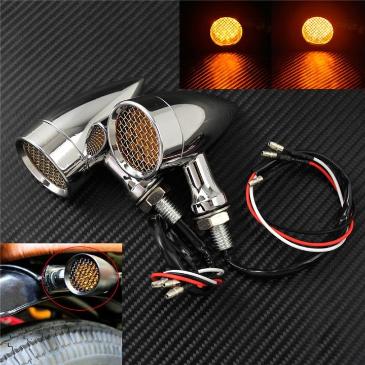 【Turn Signals】 Retro Turn Signal Light LED Brake Light Metal Shell ...
