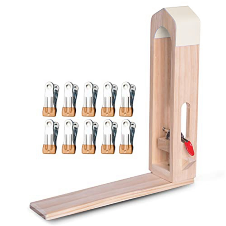 1Set Hand Leather Stitching Sewing Horse Clamp and 10 Sewing Clips Set ...