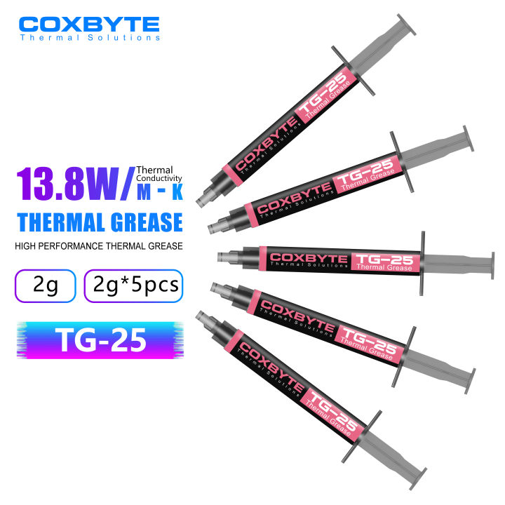 Coxbyte TG-25 Thermal Grease Performance Thermal Conductive Grease Paste 13.8 W/MK 2g For Game ...