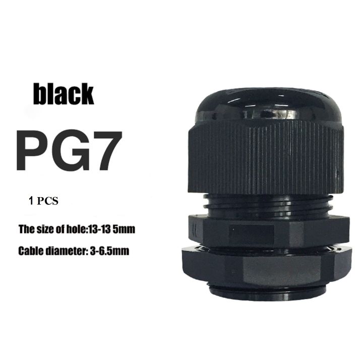 Waterproof Cable Gland 10pcs Cable entry IP68 PG7 for 3-6.5mm PG9 PG11 PG13.5 PG16 PG19/21 ...