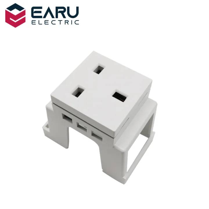 【LuxeGlow】1pc DIY British UK Standard Card Din Rail Mount Power Socket ...
